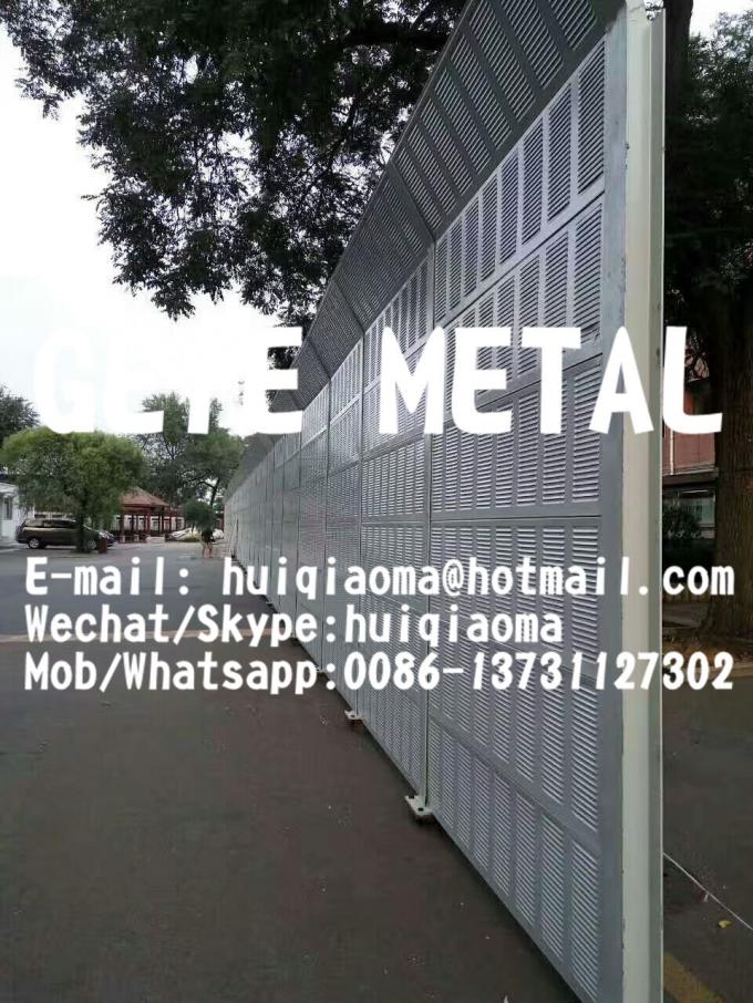 Absorptive Metal Noise Barrier Wall Panels, Sound Acoustic Barriers ...