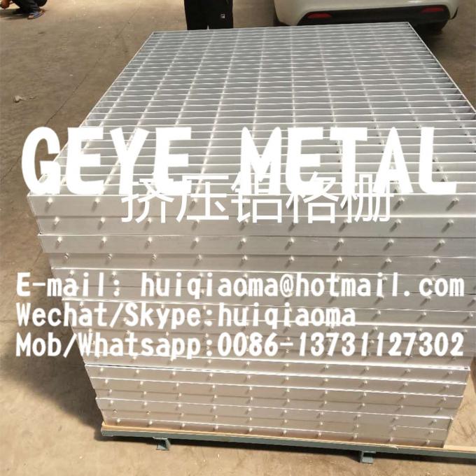 Anodized Aluminium Swage-Locked Rectangular Bar Grating Smooth for ...