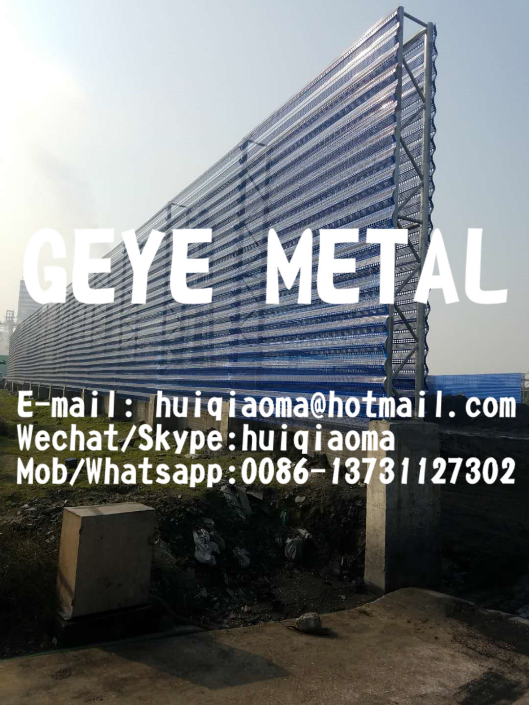 Double Wall Dust Windbreak Steel Fence, Dust Supression Wall,Three ...